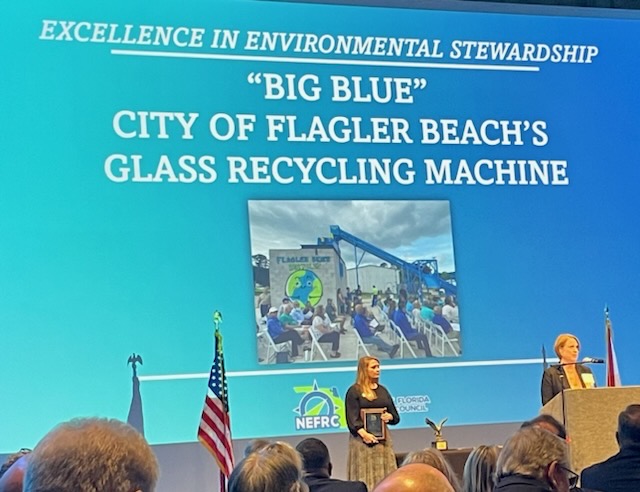 Flagler Beach wins NEFRC award for its ‘Big Blue’ recycling machine ...